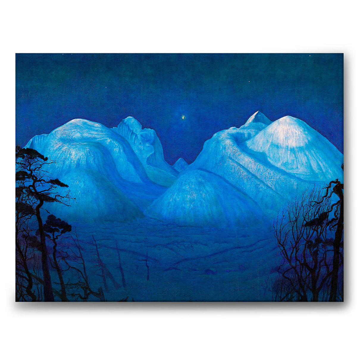 Harald Sohlberg canvastavla - tavla Vinternatt i Rondane – HISTORLY