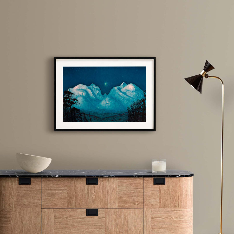 Harald Sohlberg poster Vinternatt i Rondane , Vinternatt i fjellene ...