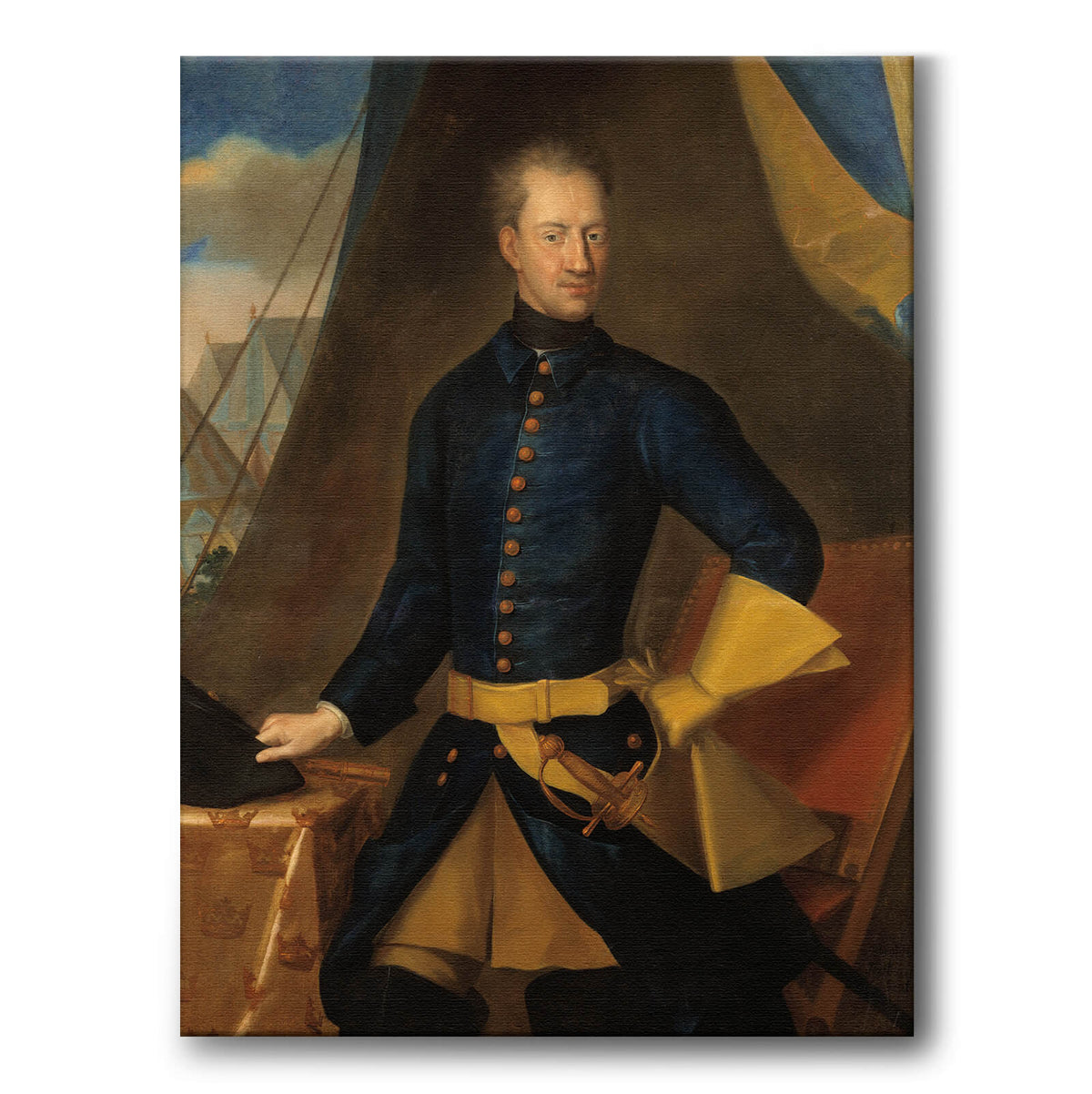 Vintage canvastavla - porträtt av Karl XII – HISTORLY
