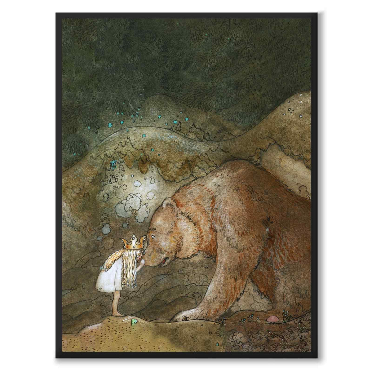 John Bauer poster - Stackars lilla Basse tavla – HISTORLY